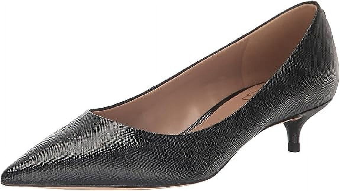 Sam Edelman Franci Black Patent Pointed Toe Slip On Kitten Heeled ...