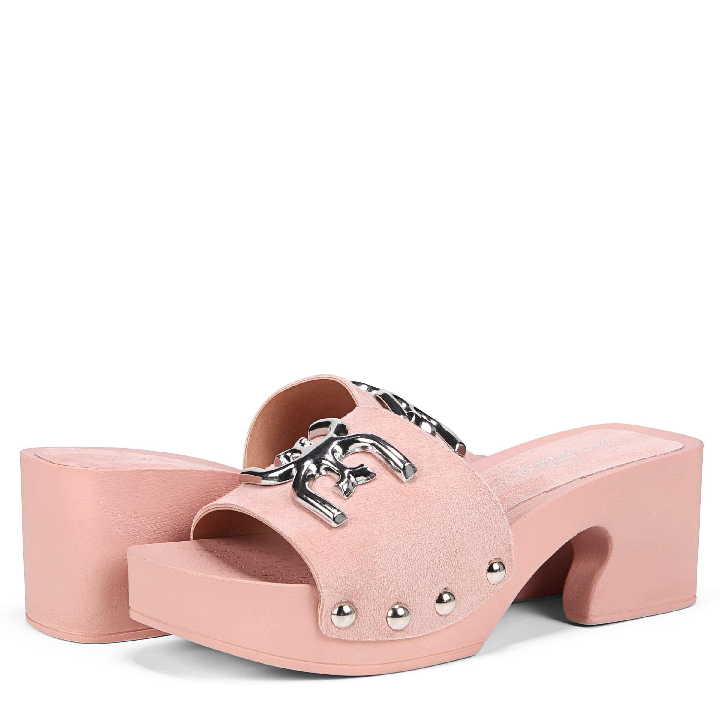 Sam Edelman Francina Pale Pink Platform Slip On Slide Mule Block Heel ...