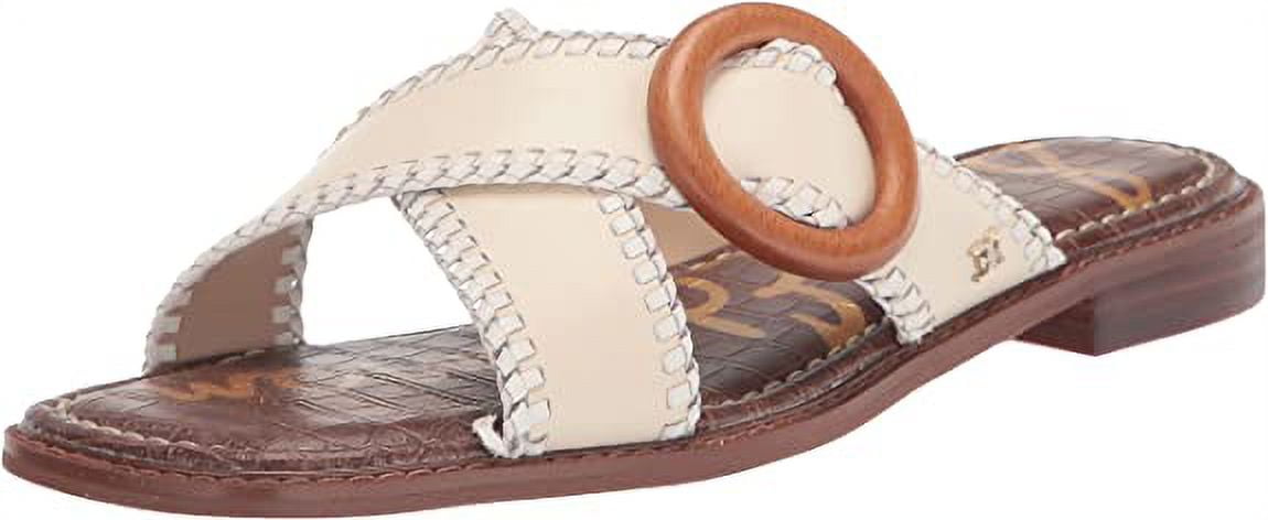 Sam Edelman Harlie Modern Ivory Slip On Squared Toe Leather Strap ...