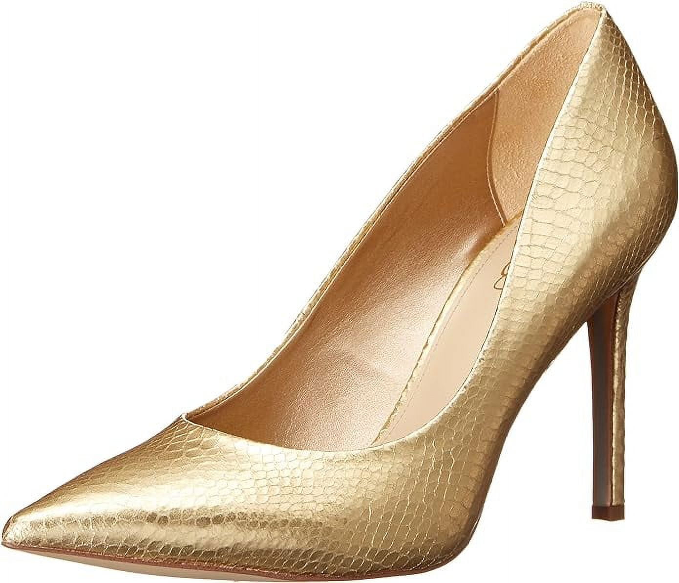 Sam Edelman Hazel Gold Stiletto Heeled Slip On Pointed Toe Classic ...
