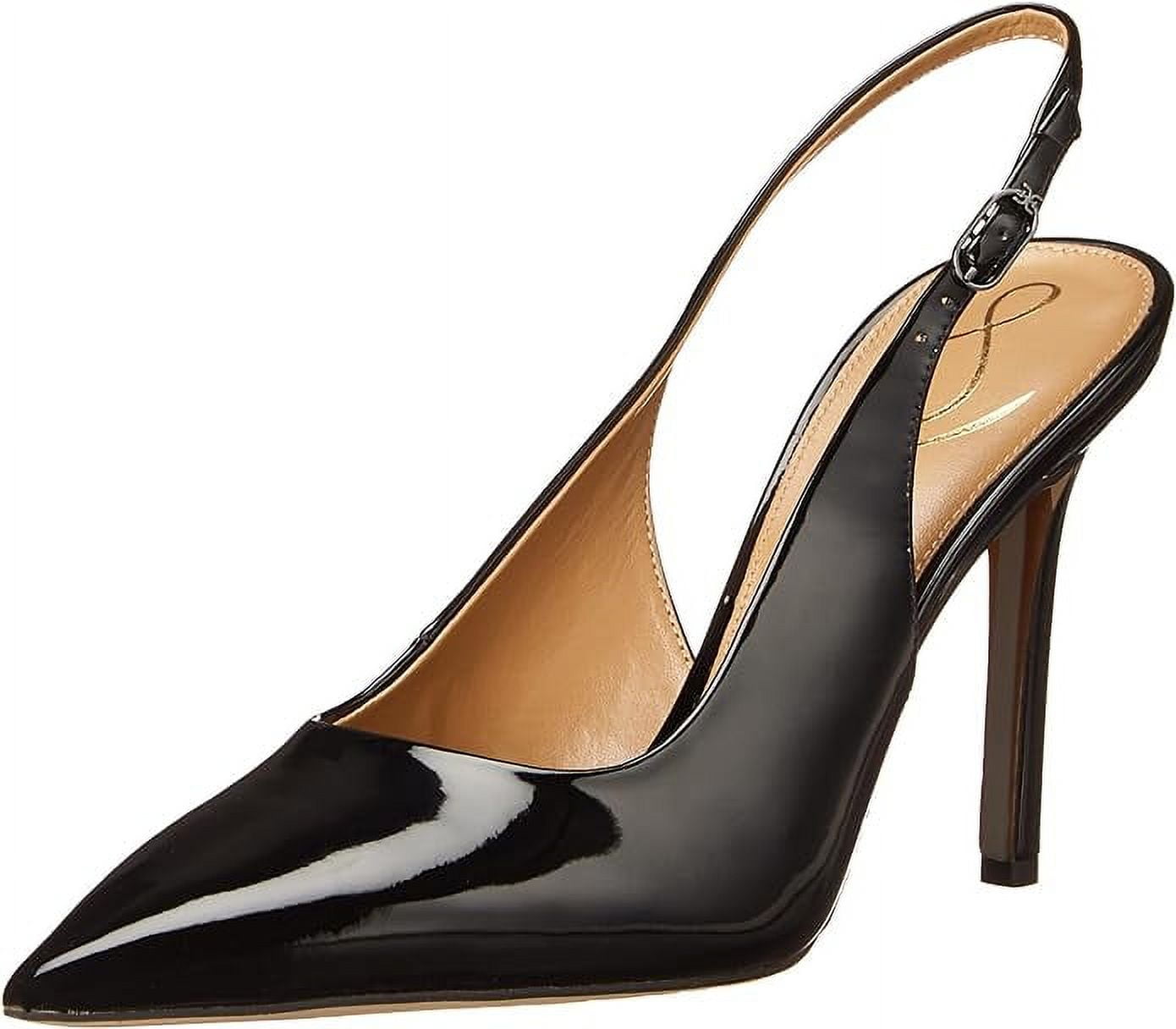 Sam Edelman Hazel Sling Black Patent Stiletto Heeled Pointed Toe Dress ...