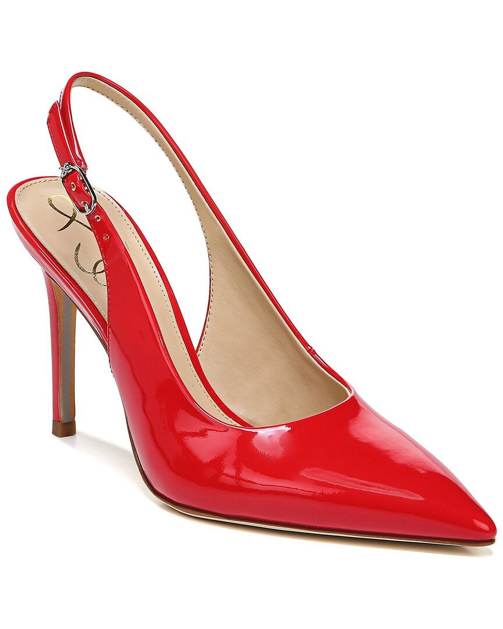 Sam Edelman Hazel Sling Ruby Red Pointed Toe Stiletto Heeled Fashion ...
