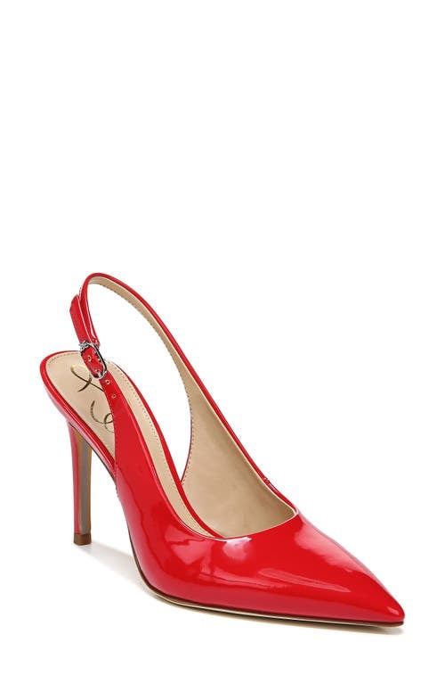 Sam Edelman Hazel Sling Ruby Red Pointed Toe Stiletto Heeled Fashion ...