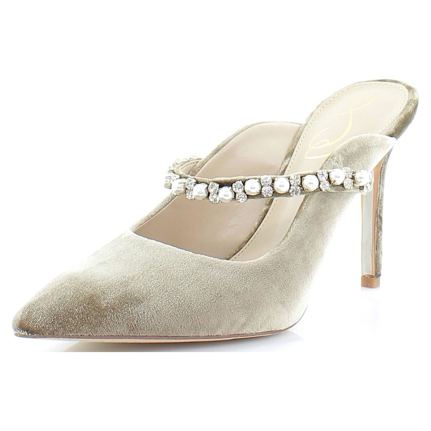Sam Edelman Women's Hyland Mule Pumps Mushroom Velvet 9.5M - Walmart ...