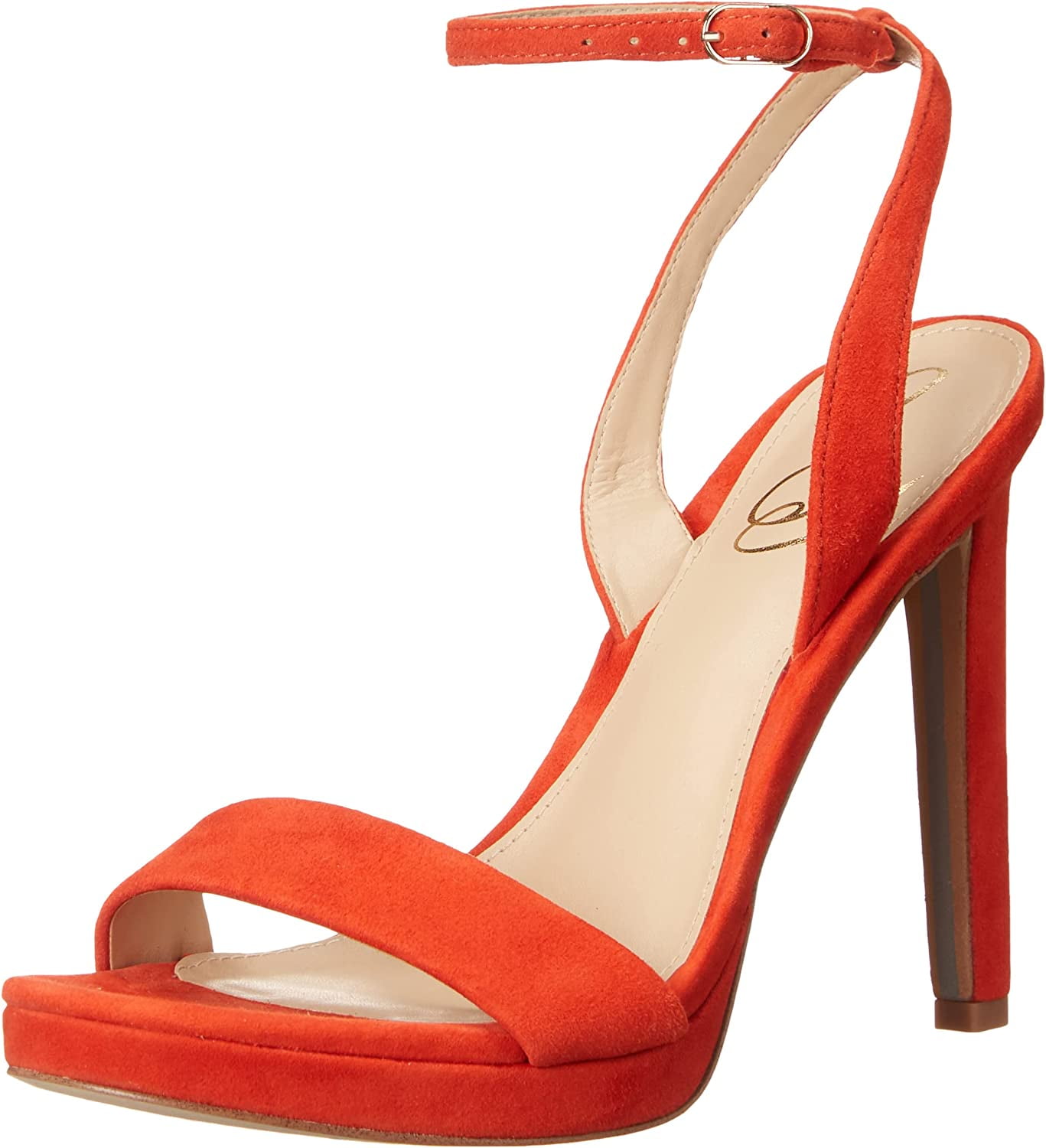 Sam Edelman Jade Bright Poppy Stiletto Heel Open Toe Ankle Strap Heeled ...