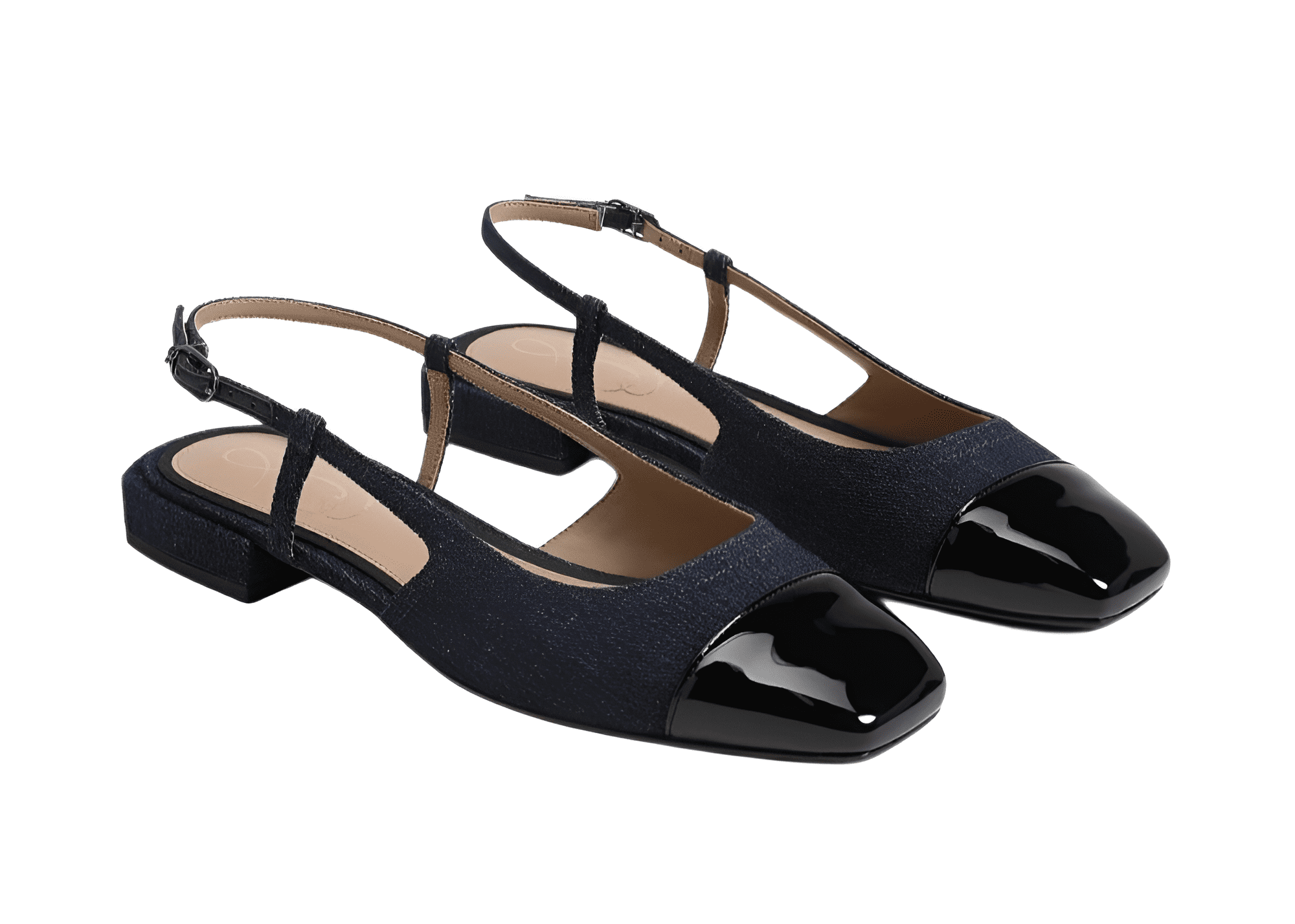 Sam Edelman Kara Slingback Flats Navy/Black Denim 7M - Walmart.com