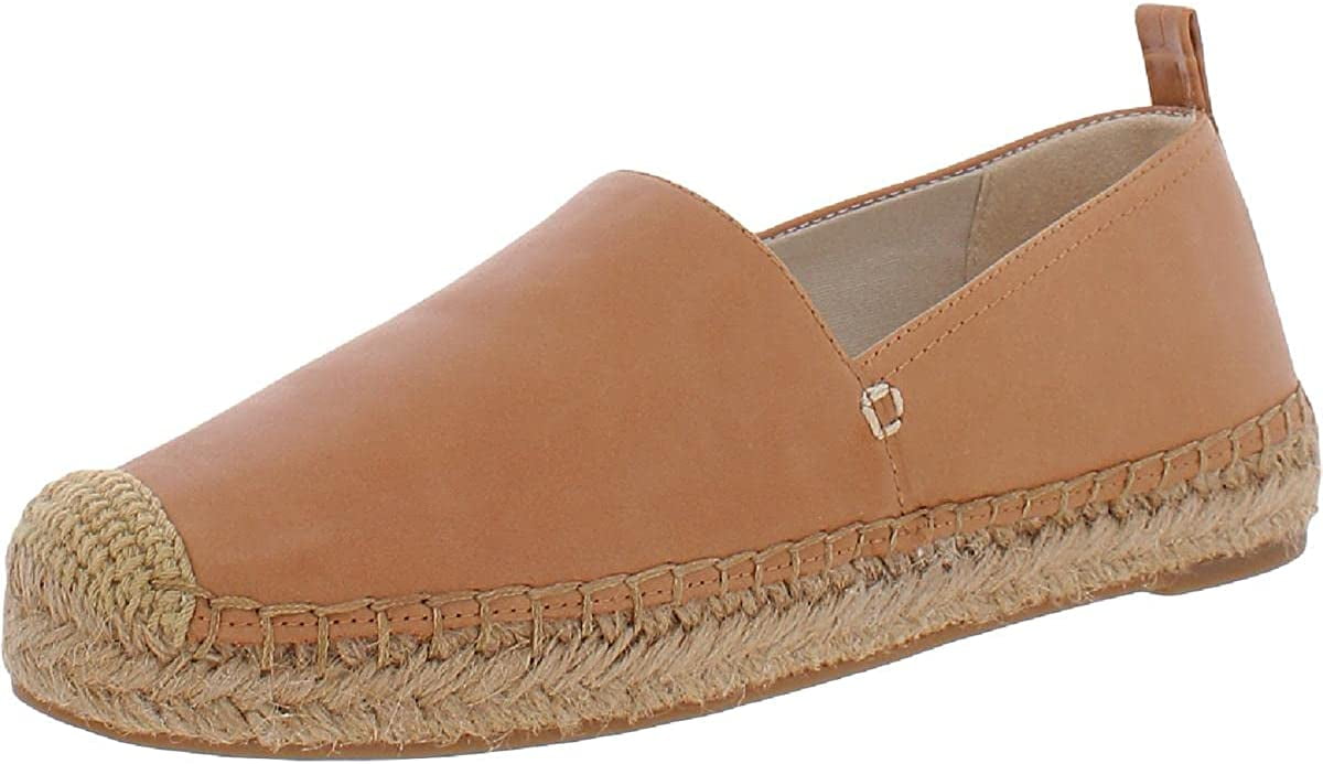 Sam Edelman Kenley Cuoio Brown Leather Rounded Toe Slip On Espadrilles ...