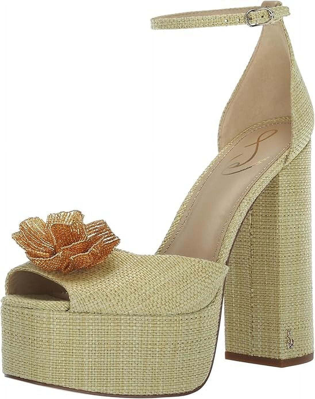Sam Edelman Kori Flora Pistachio Ankle Strap Peep Toe Dress Block ...