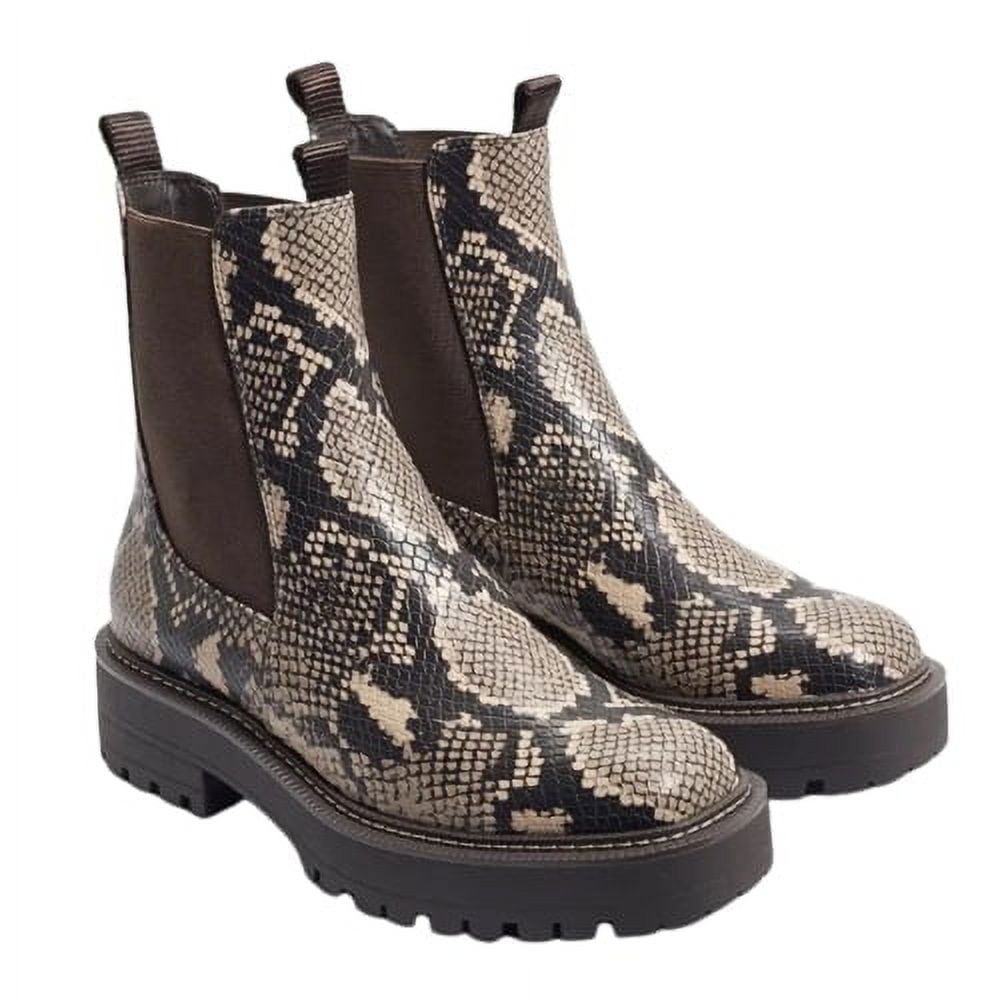 Sam Edelman Laguna Desert Multi Snake Leather Chelsea Ankle Moto Bootie ...