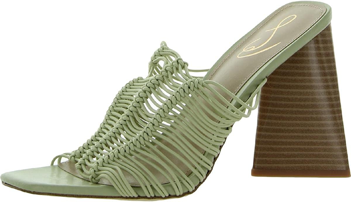 Sam Edelman Laurette Light Green Block Heel Slip On Squared Toe Fashion ...