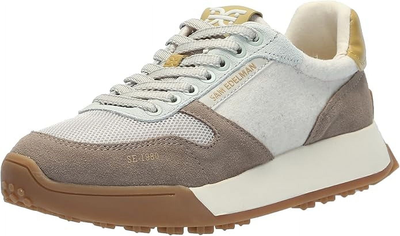 Sam Edelman Layla Ivory/Stone/Washed Yellow Lace Up Low Top Chunky Wide ...