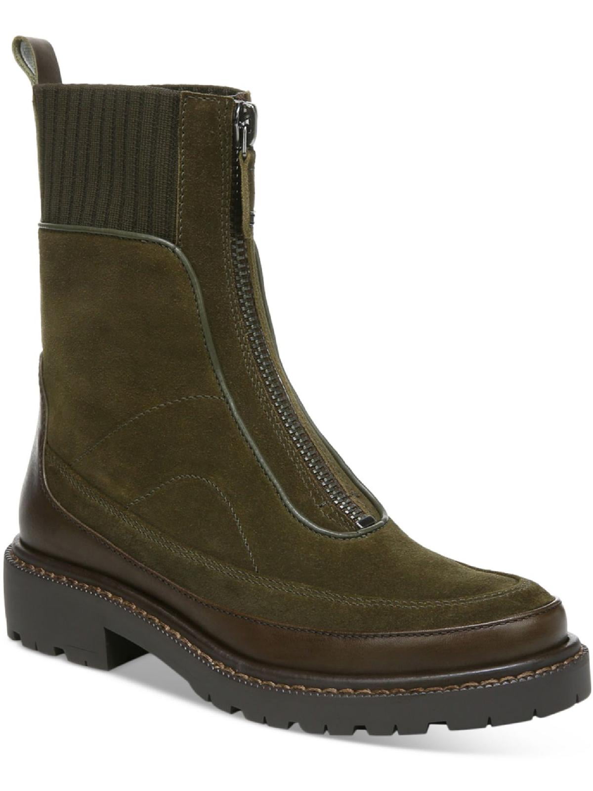 Sam Edelman Leone Alpine Green Front Zipper Round Toe Chelsea Ankle Boots (Alpine Green, 8.5 ...