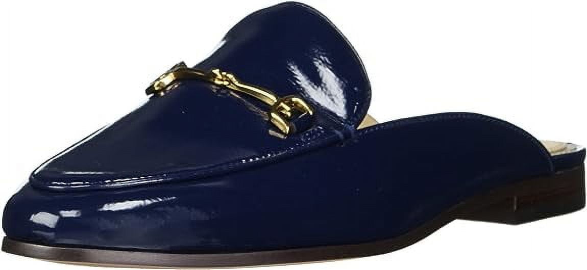Sam Edelman Linnie Royal Navy Chain Embellished Slip On Almond Toe Flat ...