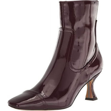 Sam Edelman Womens Wells Patent Block Heel Ankle Boots - Walmart.com