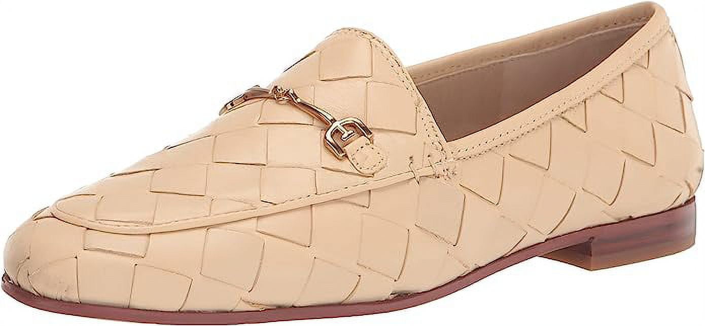 Sam Edelman Loraine Woven Eggshell Leather Classic Chain Detail Vamp ...