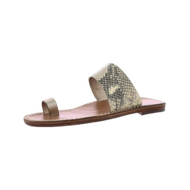 Sam Edelman Maxy Wheat Multi Slip On Snake Embossed Toe Ring Chic ...