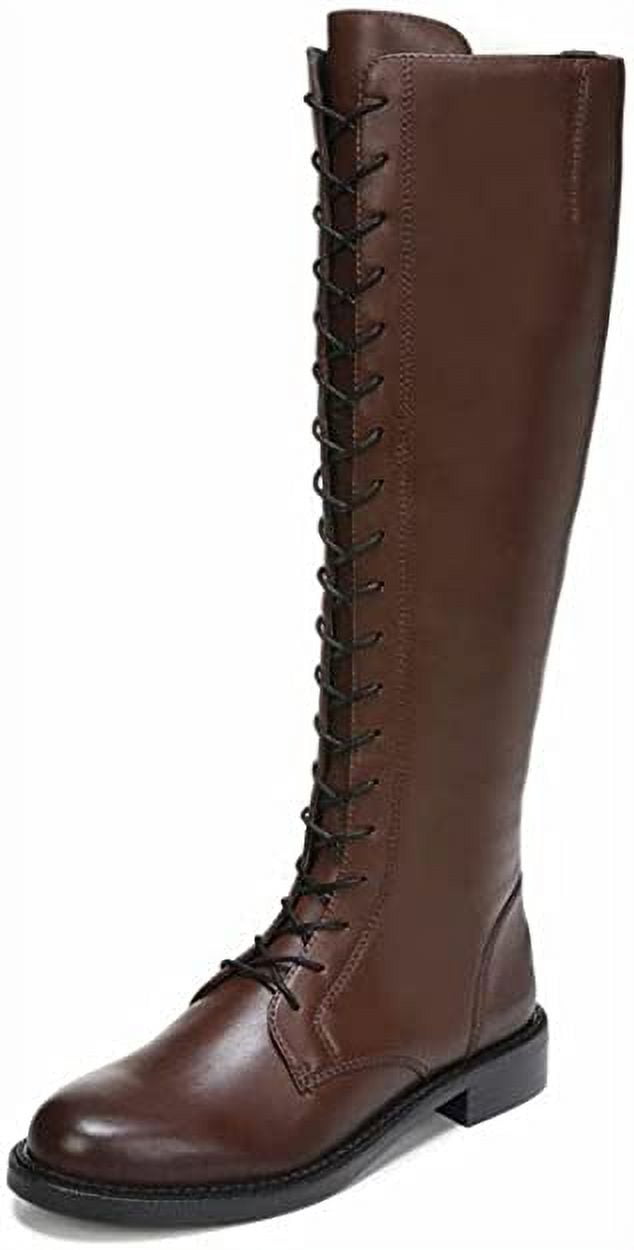 Sam Edelman Nance Terazzo Brown Burnished Leather Lace Up Knee High ...