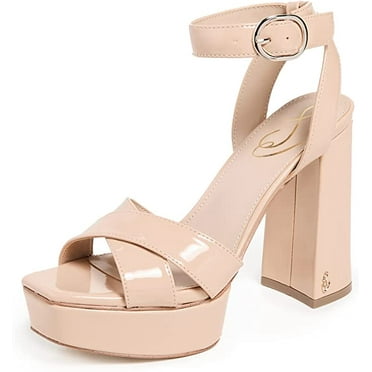 Sam Edelman Anthony Ochre Spool Heel Slip On Pointed Toe Feather ...