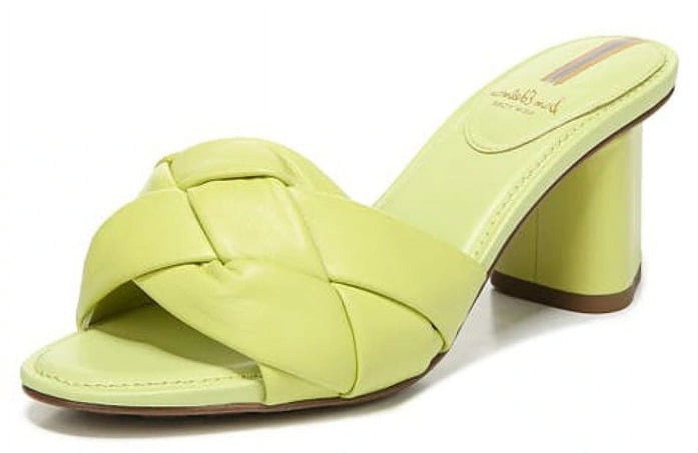 Sam Edelman Oaklie Kiwi Diamond Knotted Strap Triangular Block Heeled ...