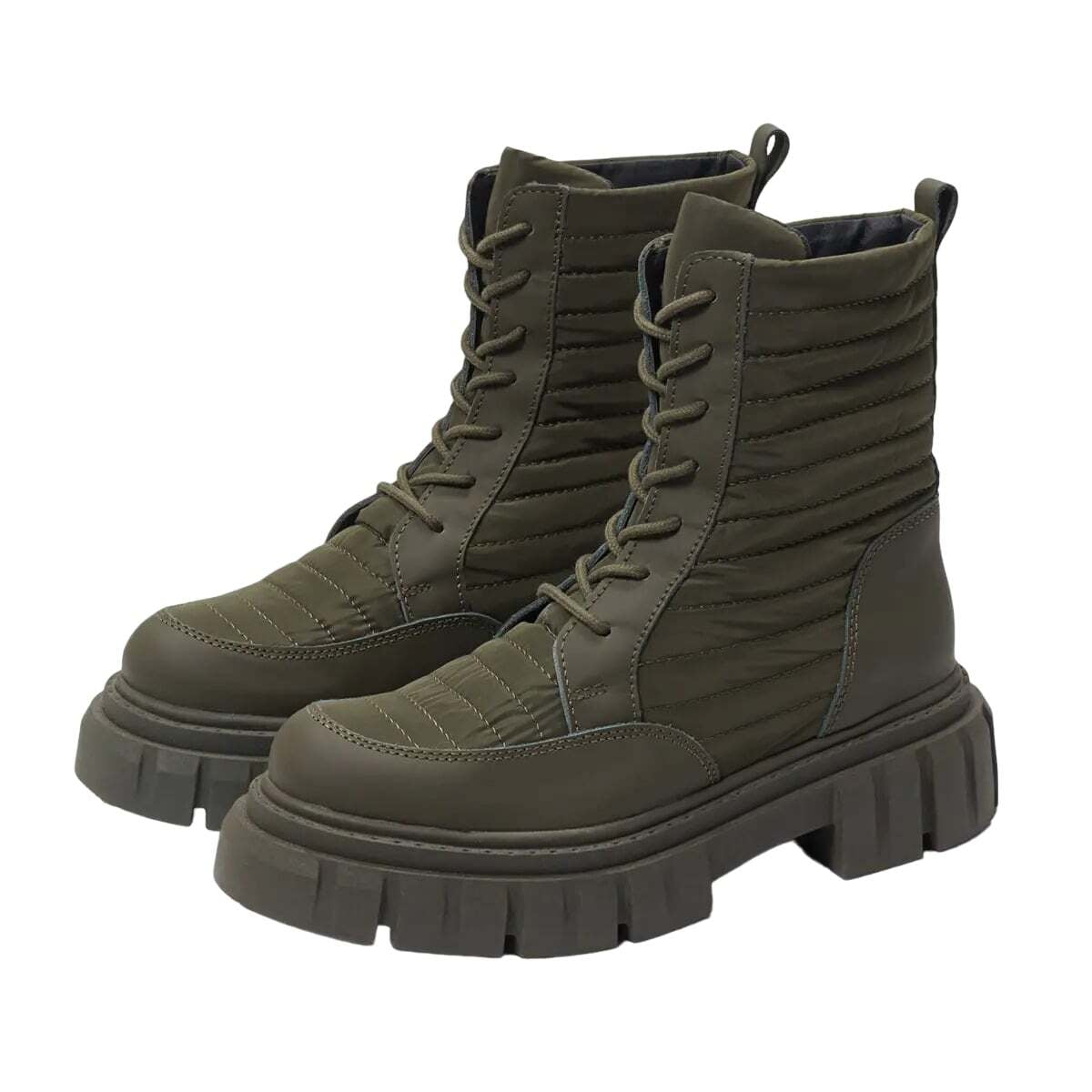 Sam Edelman Olympia Olive Chunky Lug Sole Lace Up Rounded Toe Ankle ...