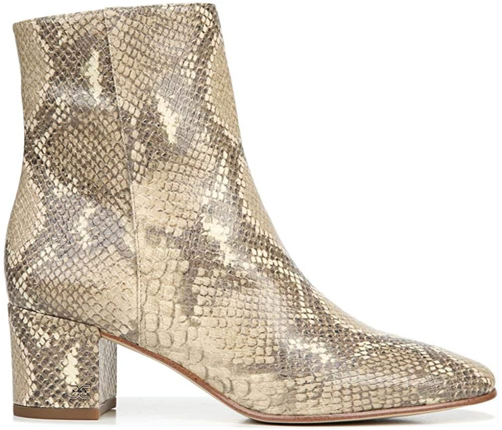 Sam Edelman Regaen Wheat Nude Multi Snake Square Toe Leather Heeled ...