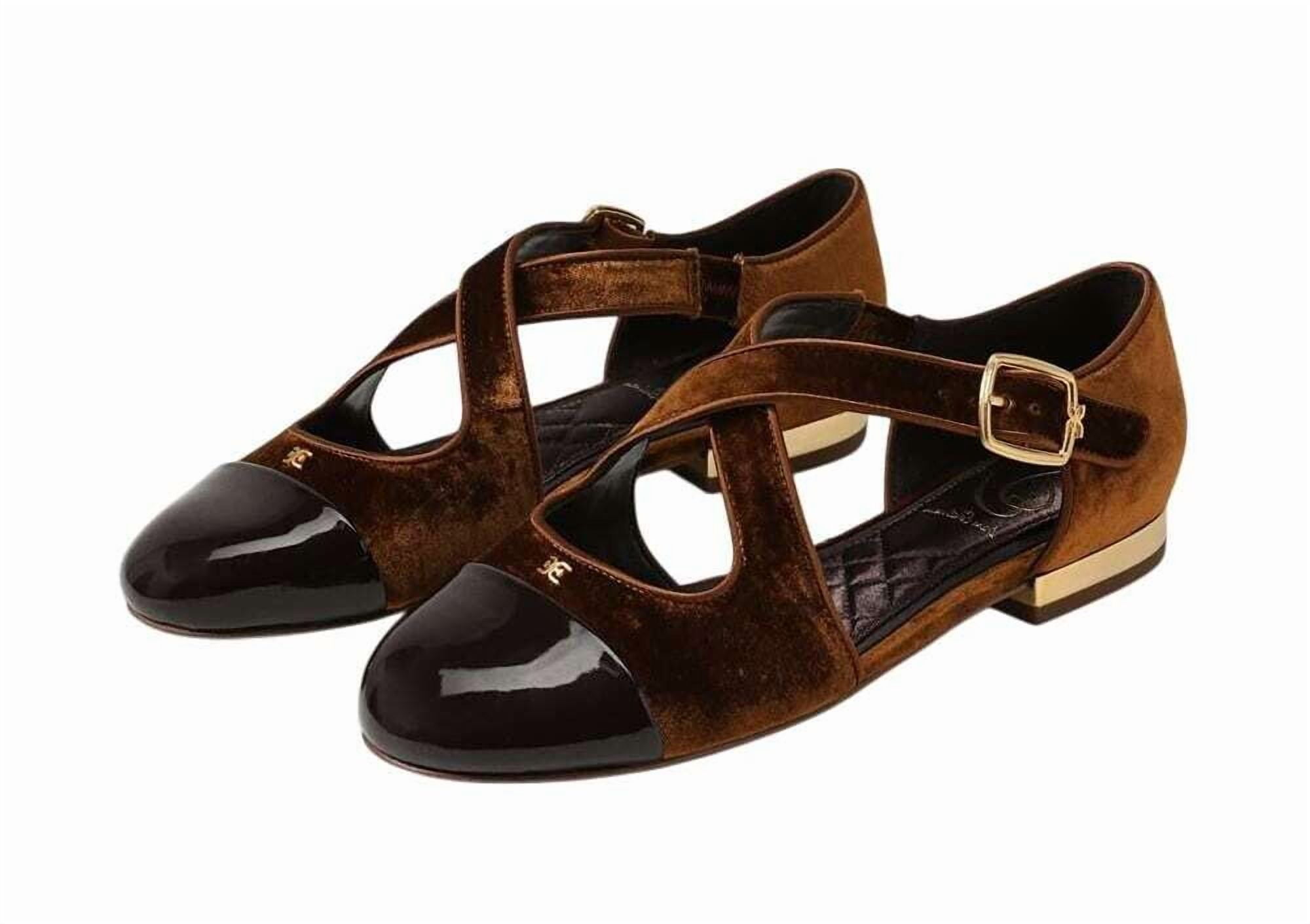 Sam Edelman Roxie Spiced Camel/Rich Chocolate Rounded Toe Mary Jane ...