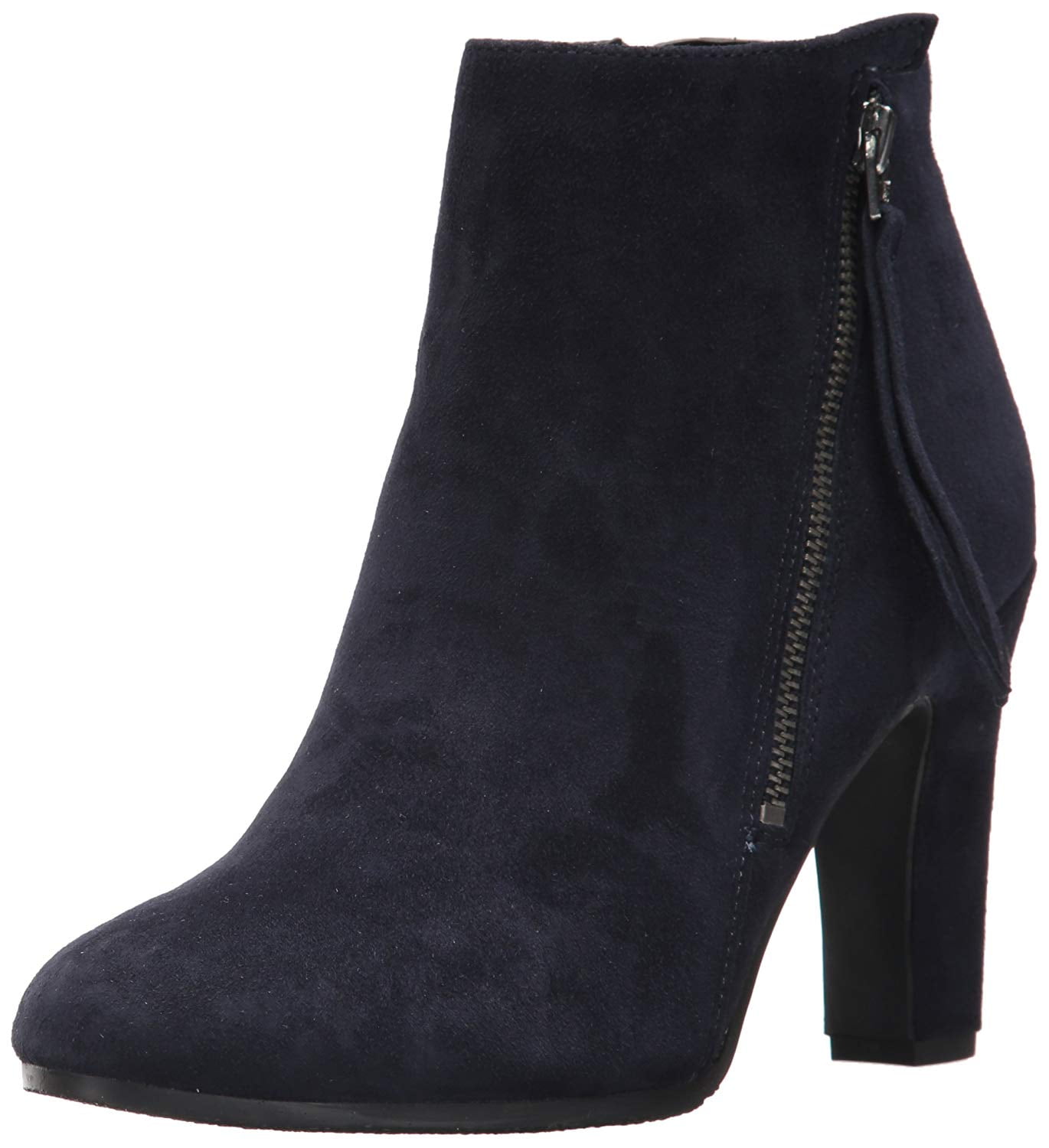 Sam Edelman Sadee Navy Blue Suede Block Heel Ankle Classic Round Toe ...