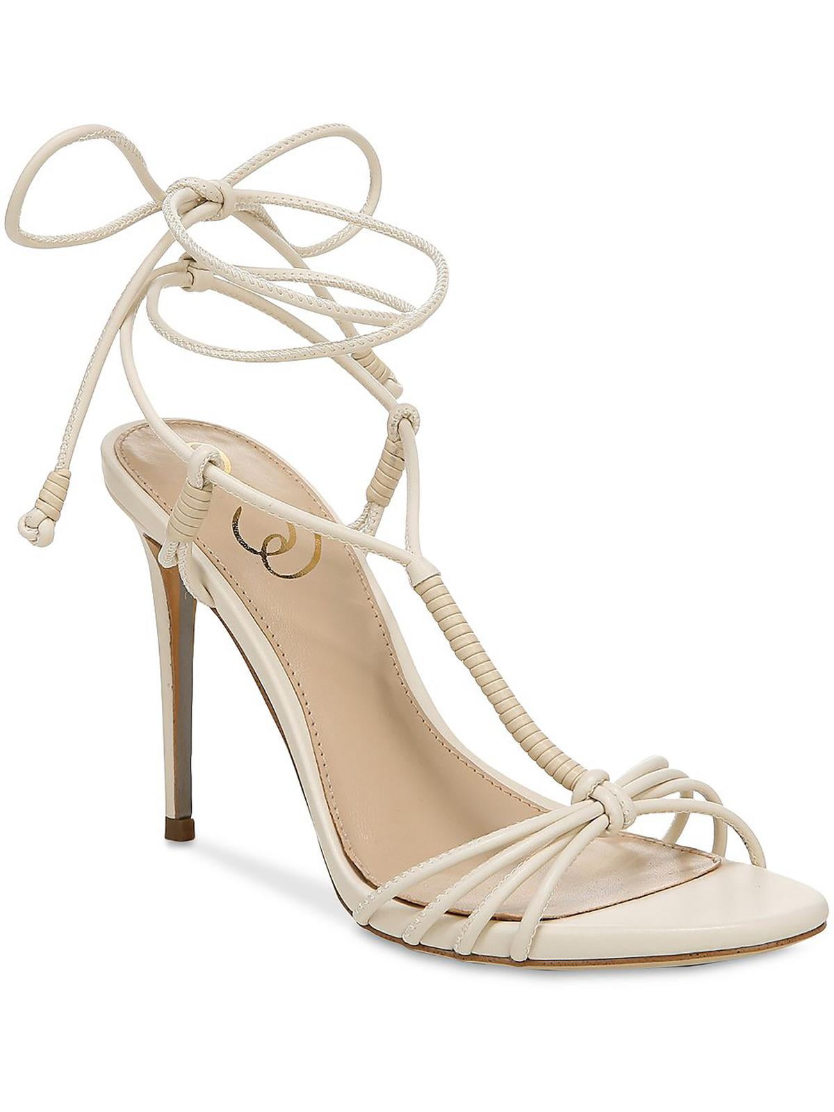 Sam Edelman Safiya Modern Ivory/Summer Sand Tie Up Stiletto Heeled ...