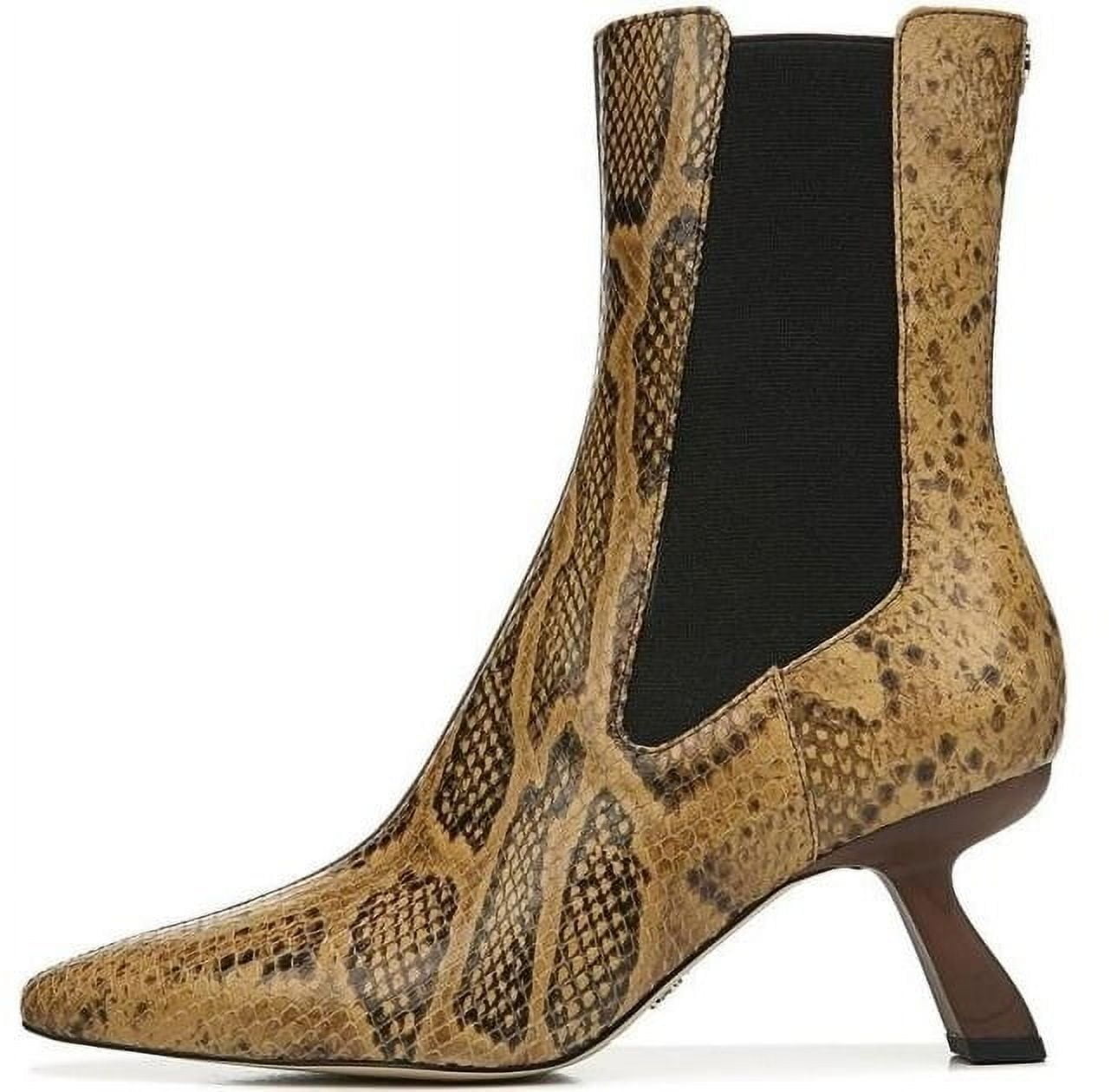 Sam Edelman Sammie Cuoio Snake Leather Pull-On Pointed Toe Side Goring ...