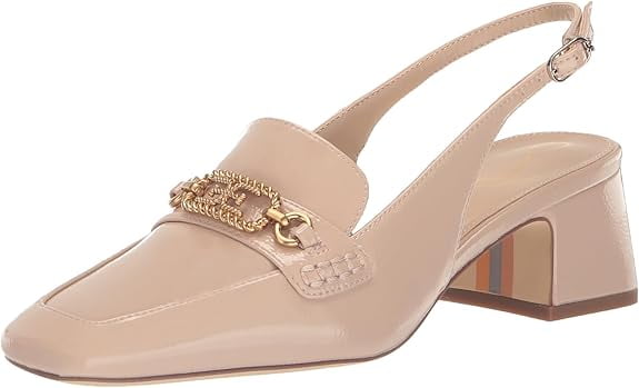 Sam Edelman Teana Chai Latte Slingback Squared Toe Block Heeled Classic ...