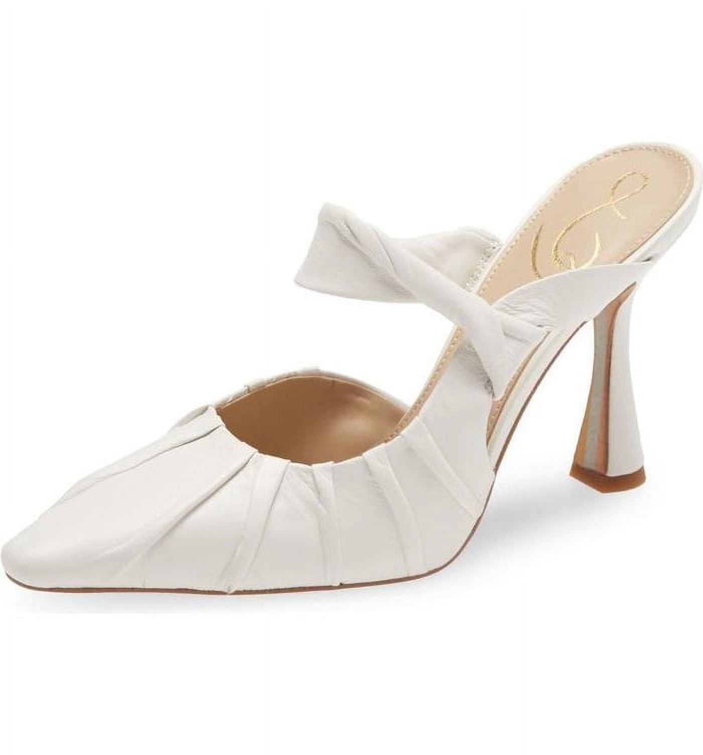 Sam Edelman Tillary White Leather Slip On Pointy Toe Stilleto Heel ...