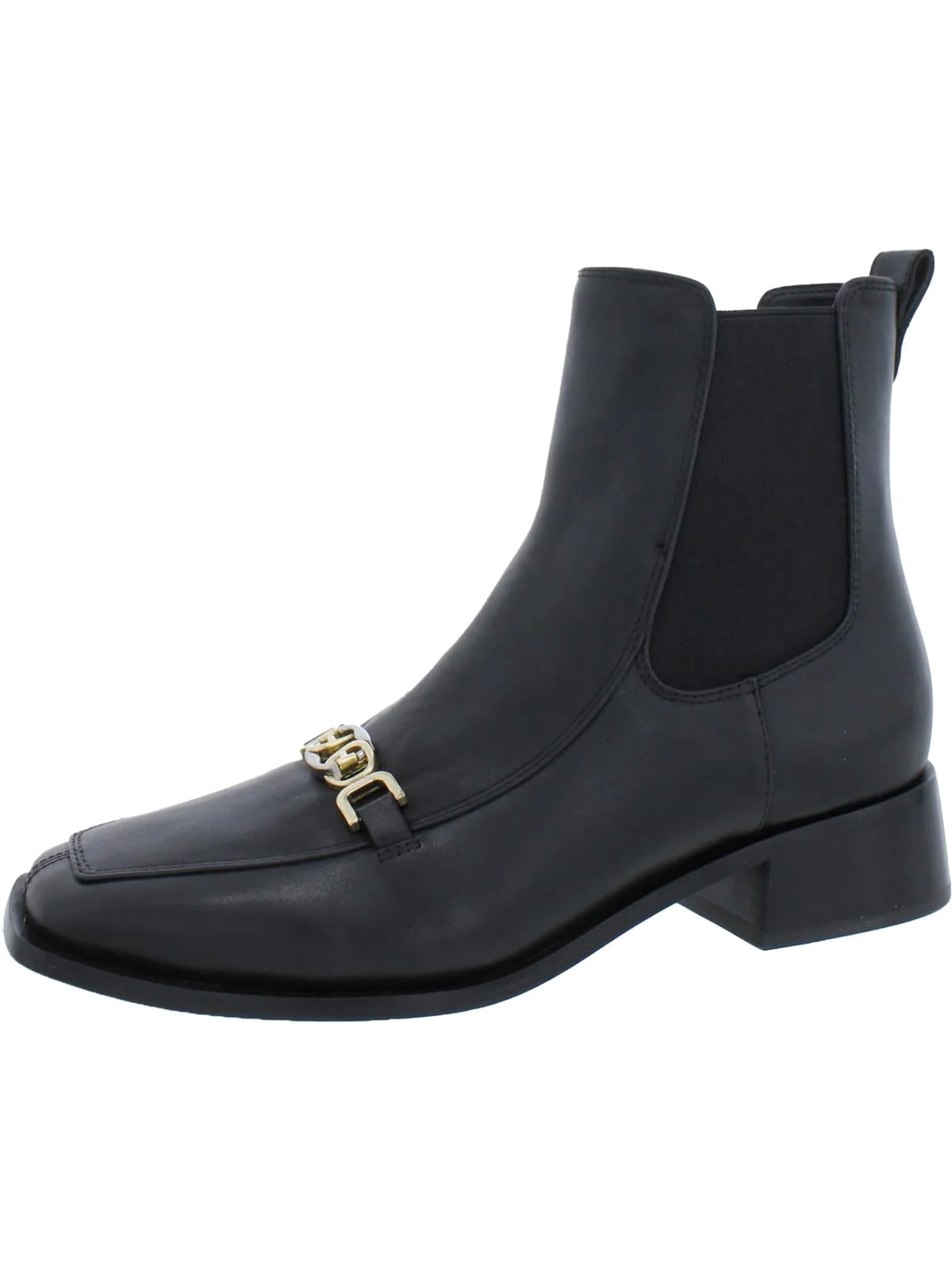 Sam Edelman Torance Clt Black Square Toe Front Chain Detail Chelsea Bit ...