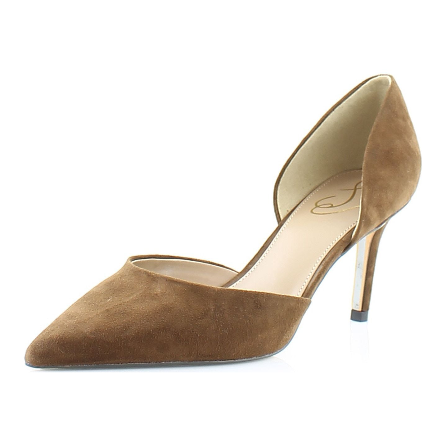 Sam Edelman Viv Toasted Coconut Slip On Pointed Toe Leather Mid Heel ...