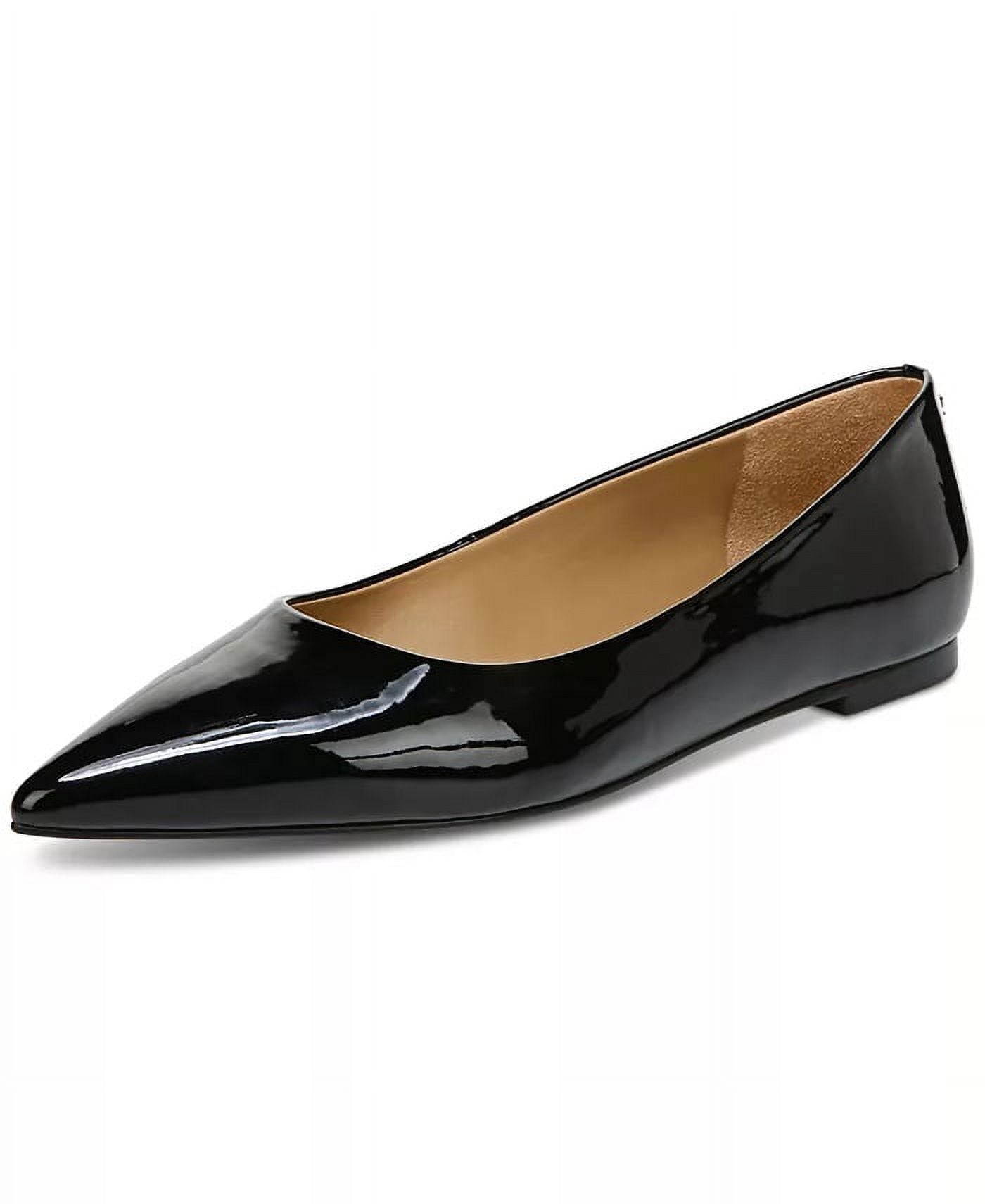 Sam Edelman Wanda Leather Ballet Flats, Pointed Toe Slip-On, Black ...