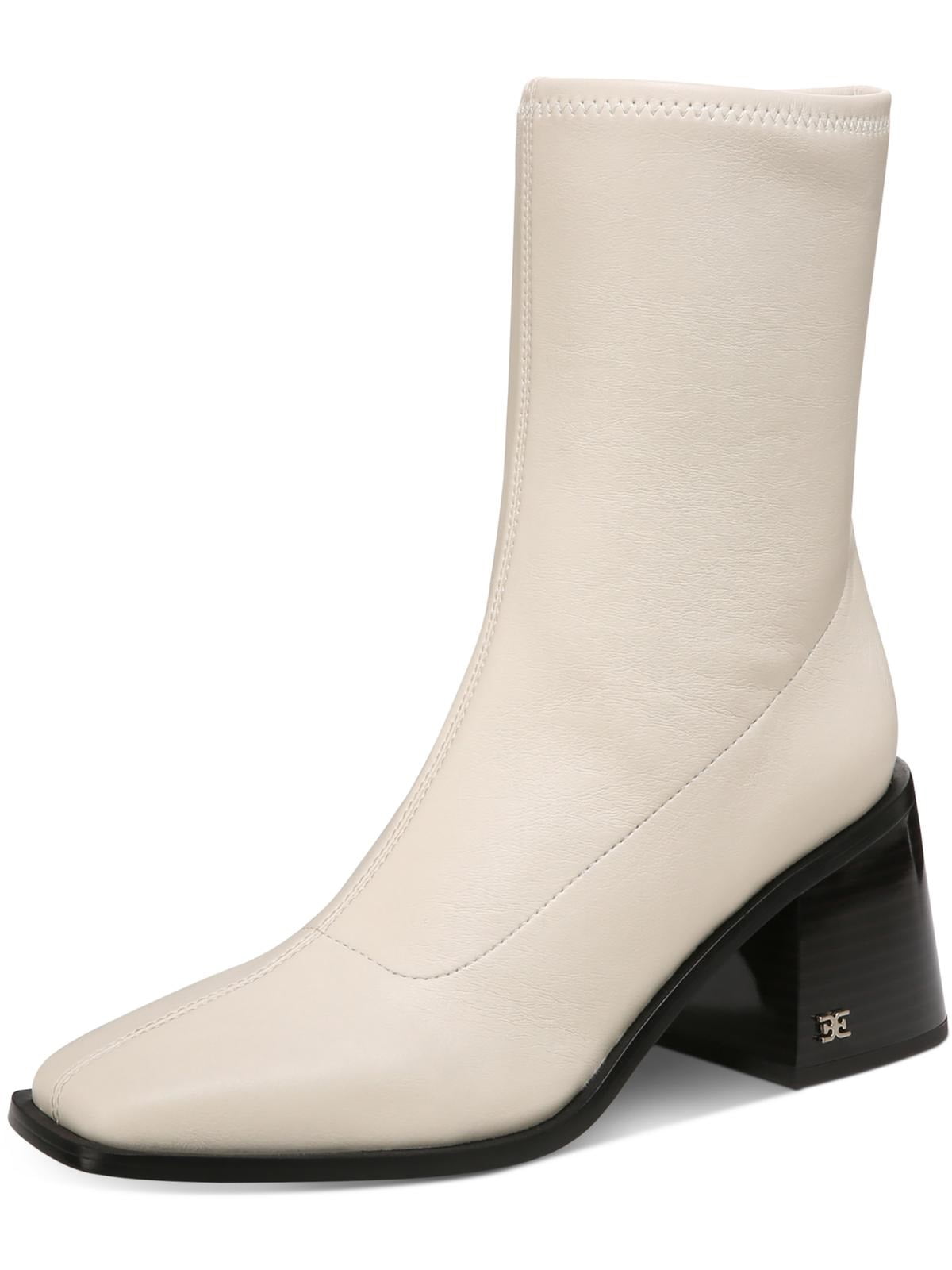 Sam Edelman Wells Modern Ivory Stacked Block Heel Squared Toe Fashion ...