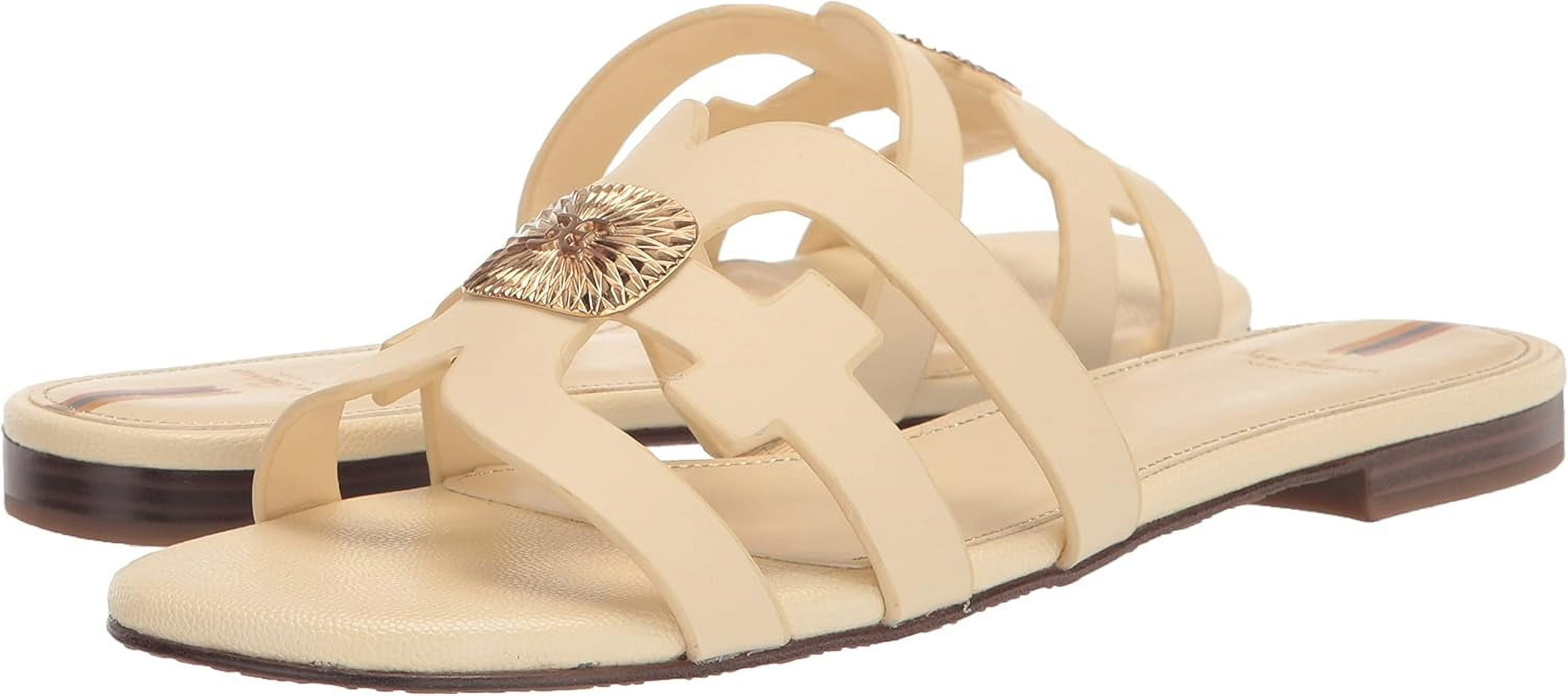 Sam Edelman Women's Bay Radiant Flat Sandal Bleached Wheat 7M - Walmart.com