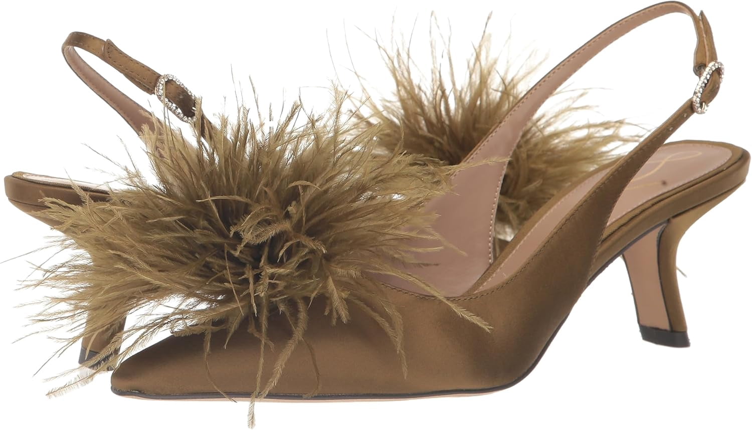 Sam Edelman Women's Bianka Feather Slingback Pump Olive 5.5M - Walmart.com