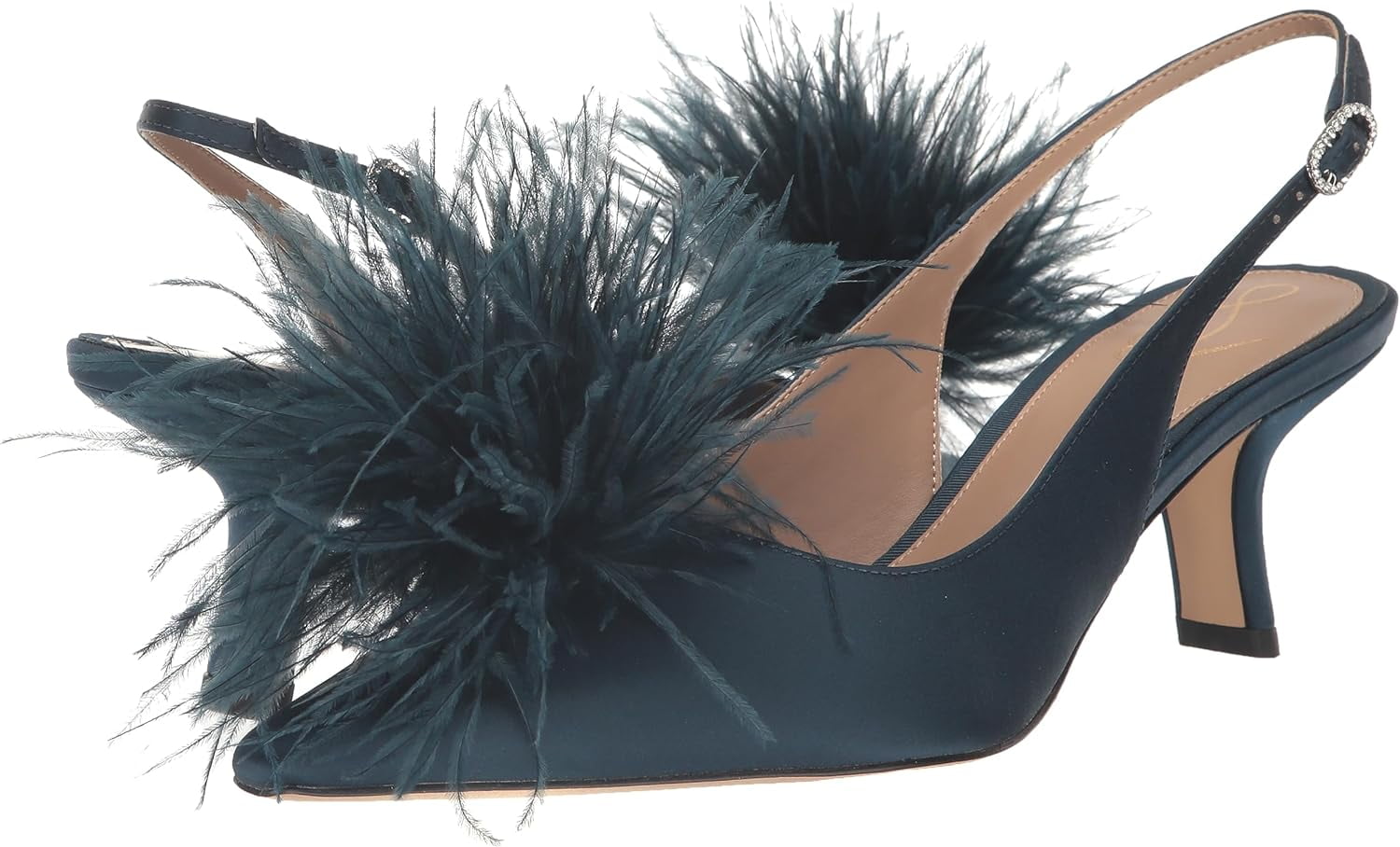 Sam Edelman Women's Bianka Feather Slingback Pump Pacific Navy 6.5M ...