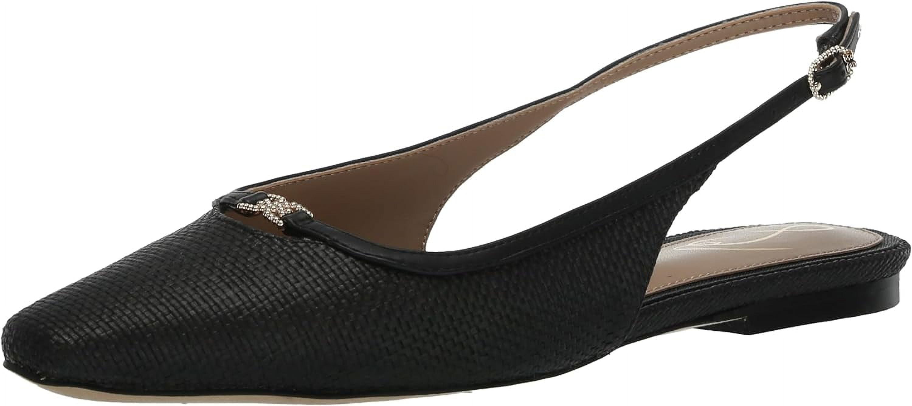 Sam Edelman Women's Cleo Slingback Flat Black Weave 7.5M - Walmart.com