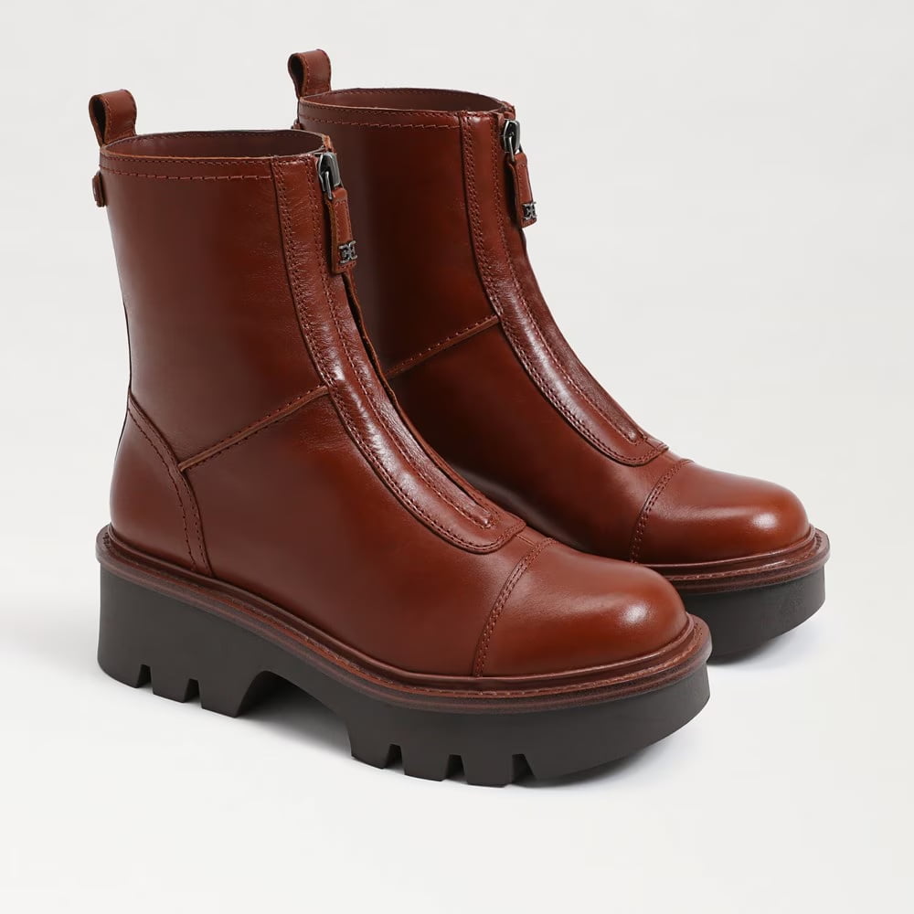 Sam Edelman Women's Cooper Zip-Up Chelsea Boot Chesnut 9.5M - Walmart.com