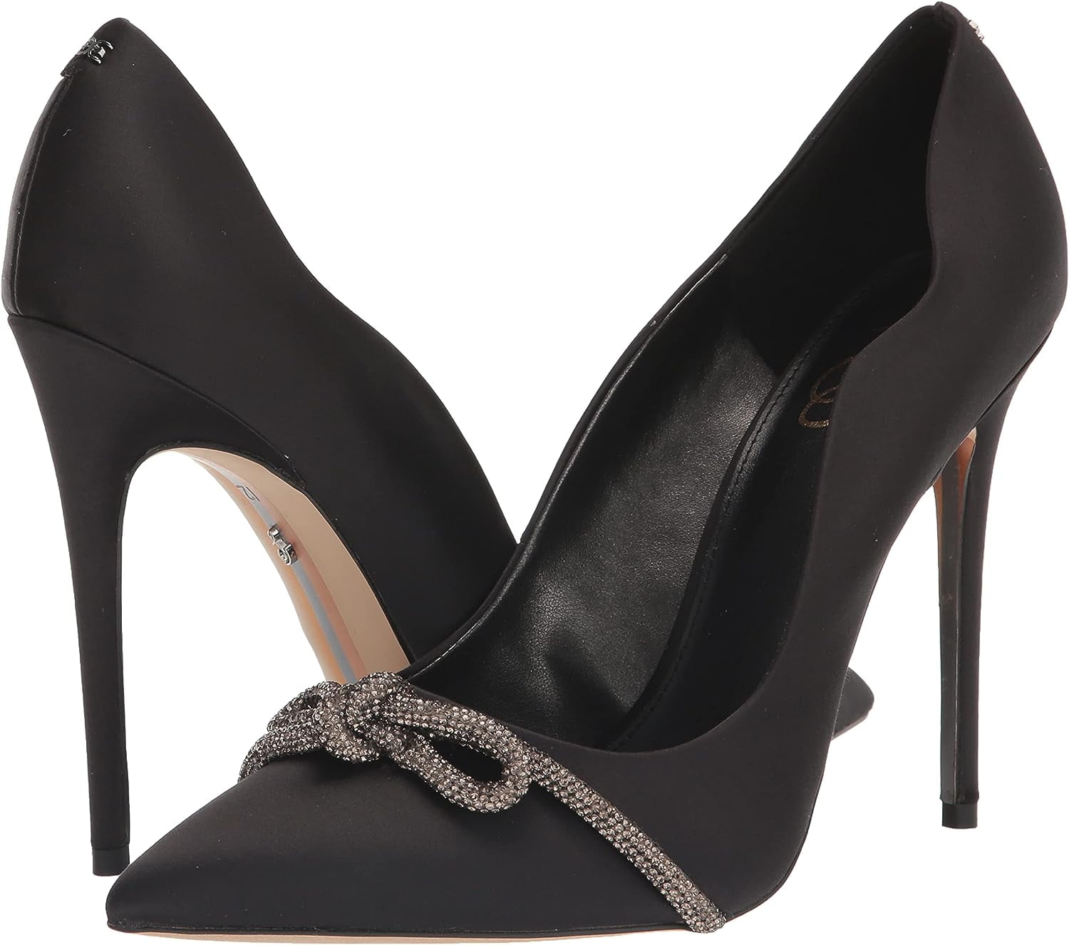 Sam Edelman Women's Deela Pumps Black Satin 10M - Walmart.com
