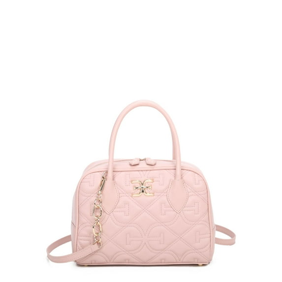 Sam Edelman Women's Elisa Monogram Quilt Satchel Crossbody Blush ...