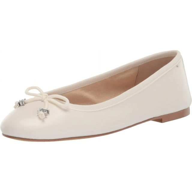 Sam Edelman Women's Felicia Luxe Ballet Flats White Leather 8.5M ...