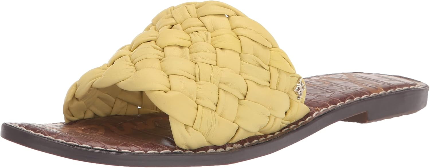 Sam Edelman Women's Griffin Butter Yellow Flat Sandals 8.5M - Walmart.com