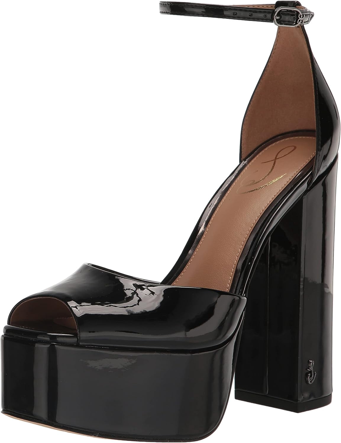 Sam Edelman Women's Kori Platform Black Patent Heels 9M - Walmart.com