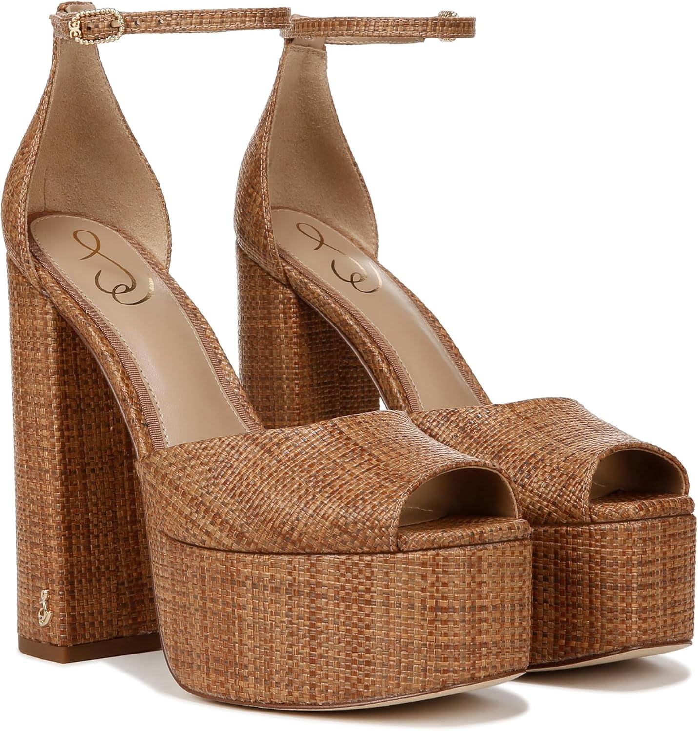 Sam Edelman Women's Kori Platform Heel Cuoio Weave 7M - Walmart.com