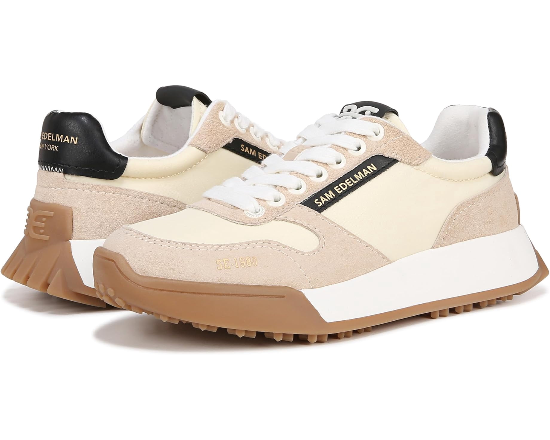 Sam Edelman Women's Layla Sneakers Cream Multi 11M - Walmart.com