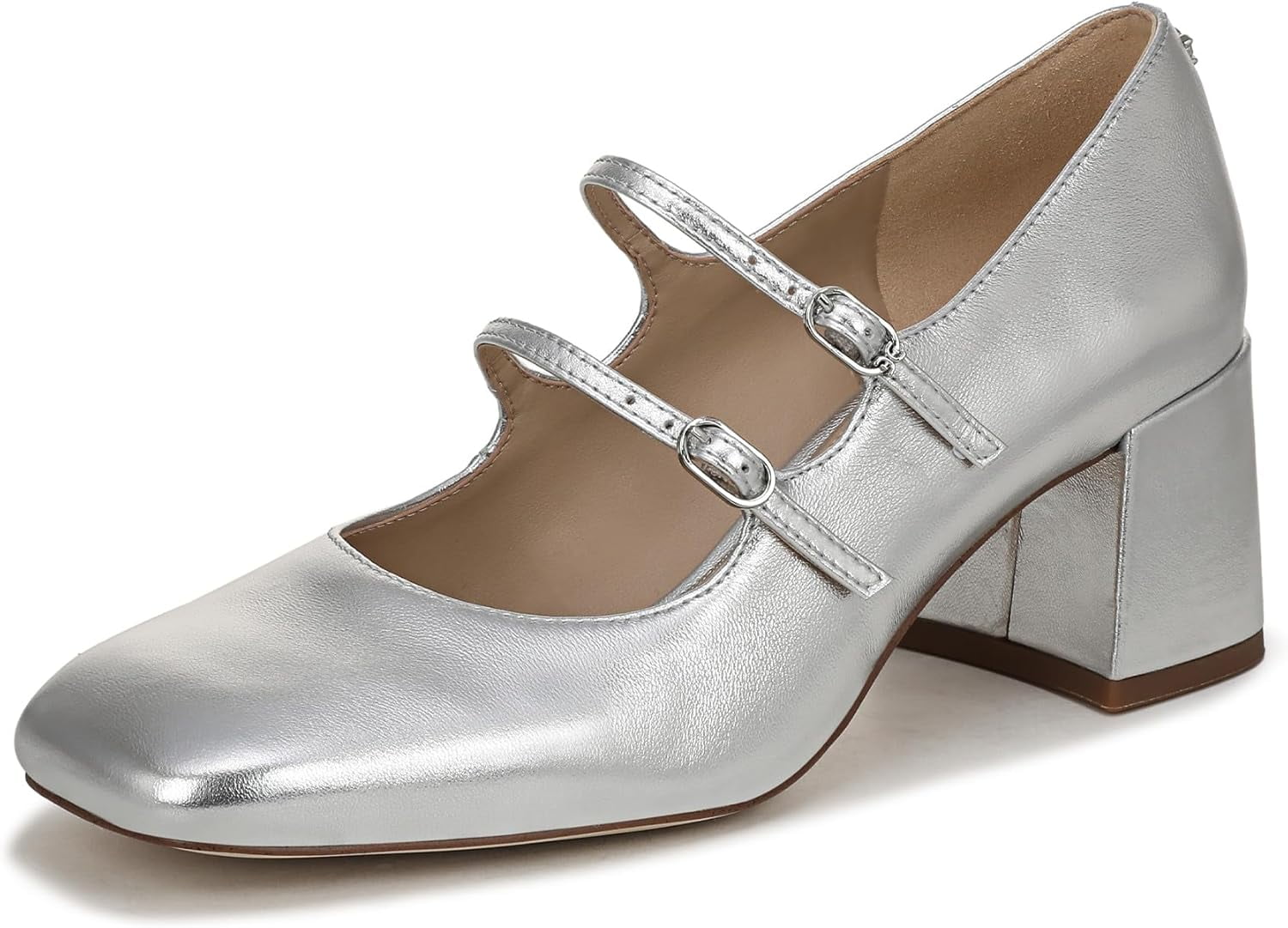 Sam Edelman Women's Sarah Mary Jane Pump Soft Silver 8.5M - Walmart.com