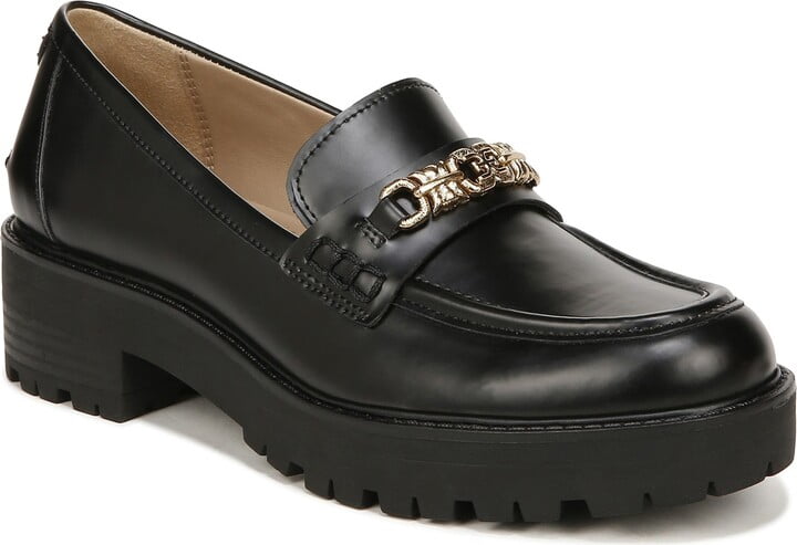 Sam Edelman Women's Teo Loafers Black Leather 8.5M - Walmart.com