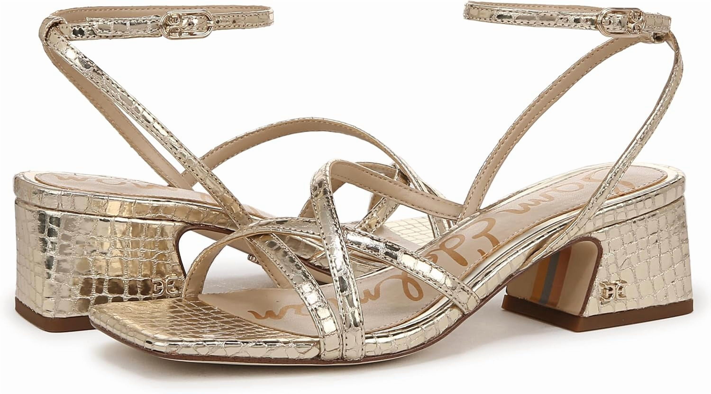 Sam Edelman Women's Whitley Block Heel Sandal Jute Croco 8.5M - Walmart.com